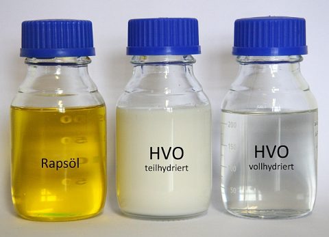Drop-in-capable hydrogenated bio-oils for middle distillate ...
